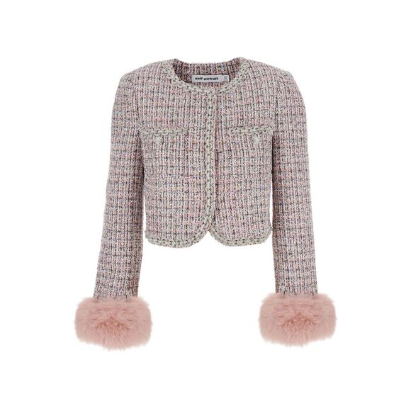 Self-Portrait | Jackets & Coats | Selfportrait Women Pink Boucle Fur ...